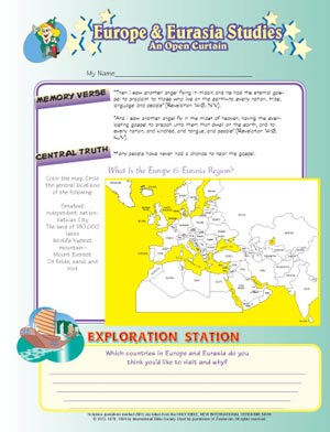 Stars Europe & Eurasia Unit Activity Pages | Gospel Publishing House®
